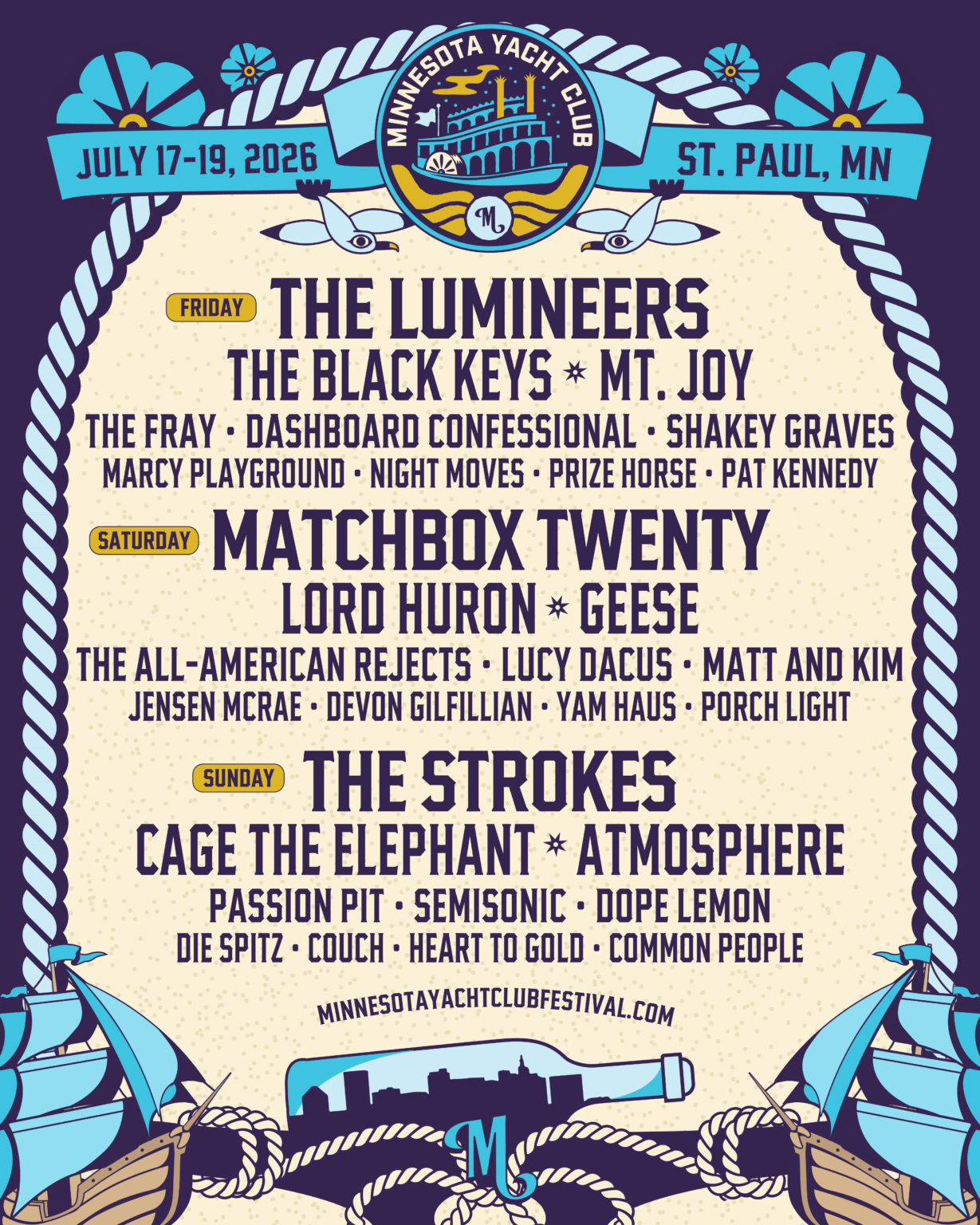 The Strokes, The Lumineers, Matchbox Twenty to Headline 2026 Minnesota ...